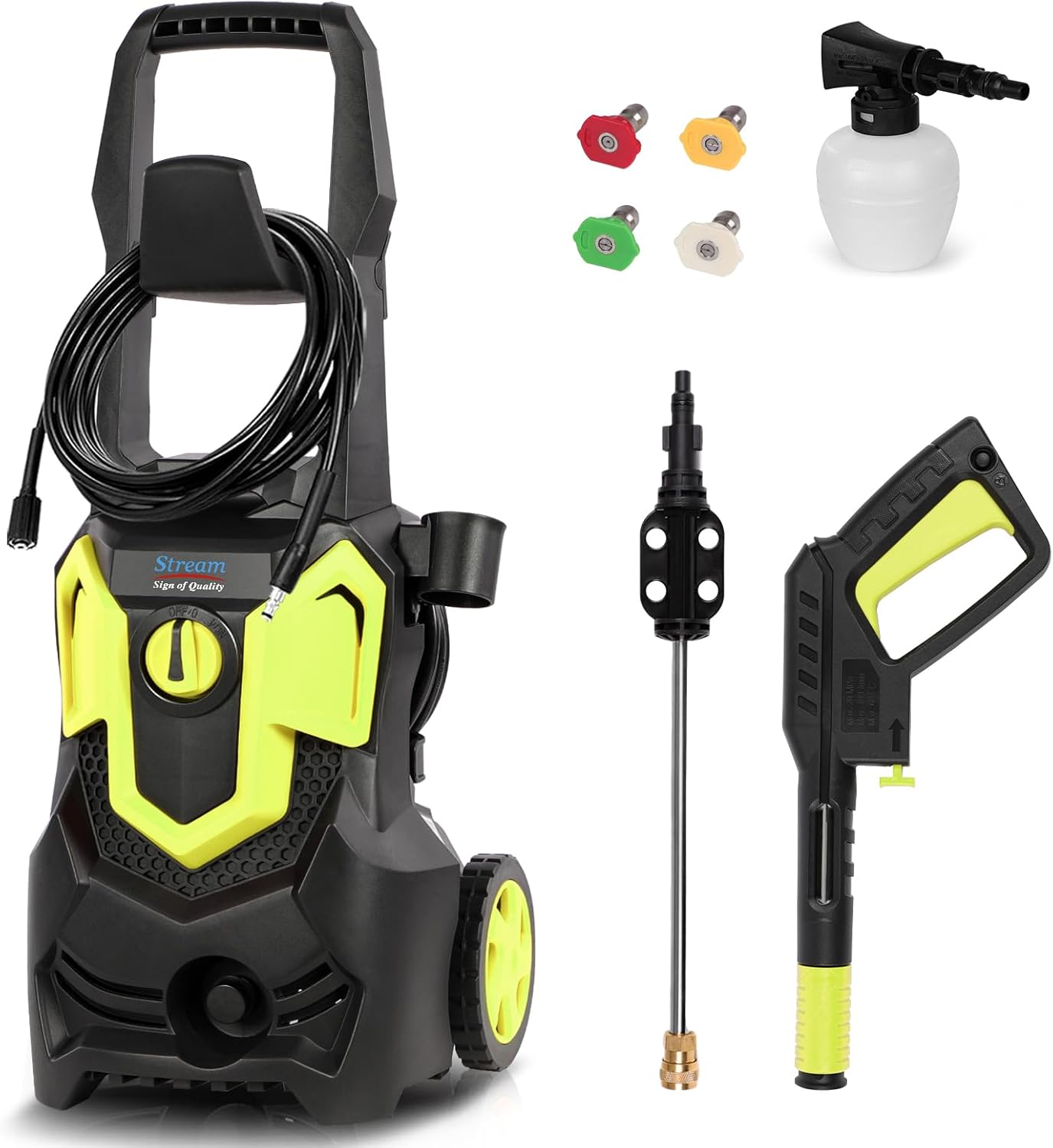 2500PSI Electric Pressure Washer, 1.8GPM 1650W High Power Washer ...