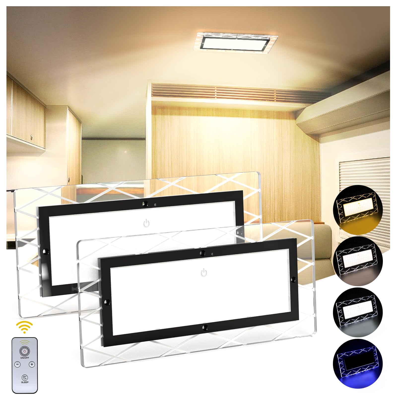 Amazon.com: BlueFire 1800LM Bright LED RV Light Interior, 4 Color ...