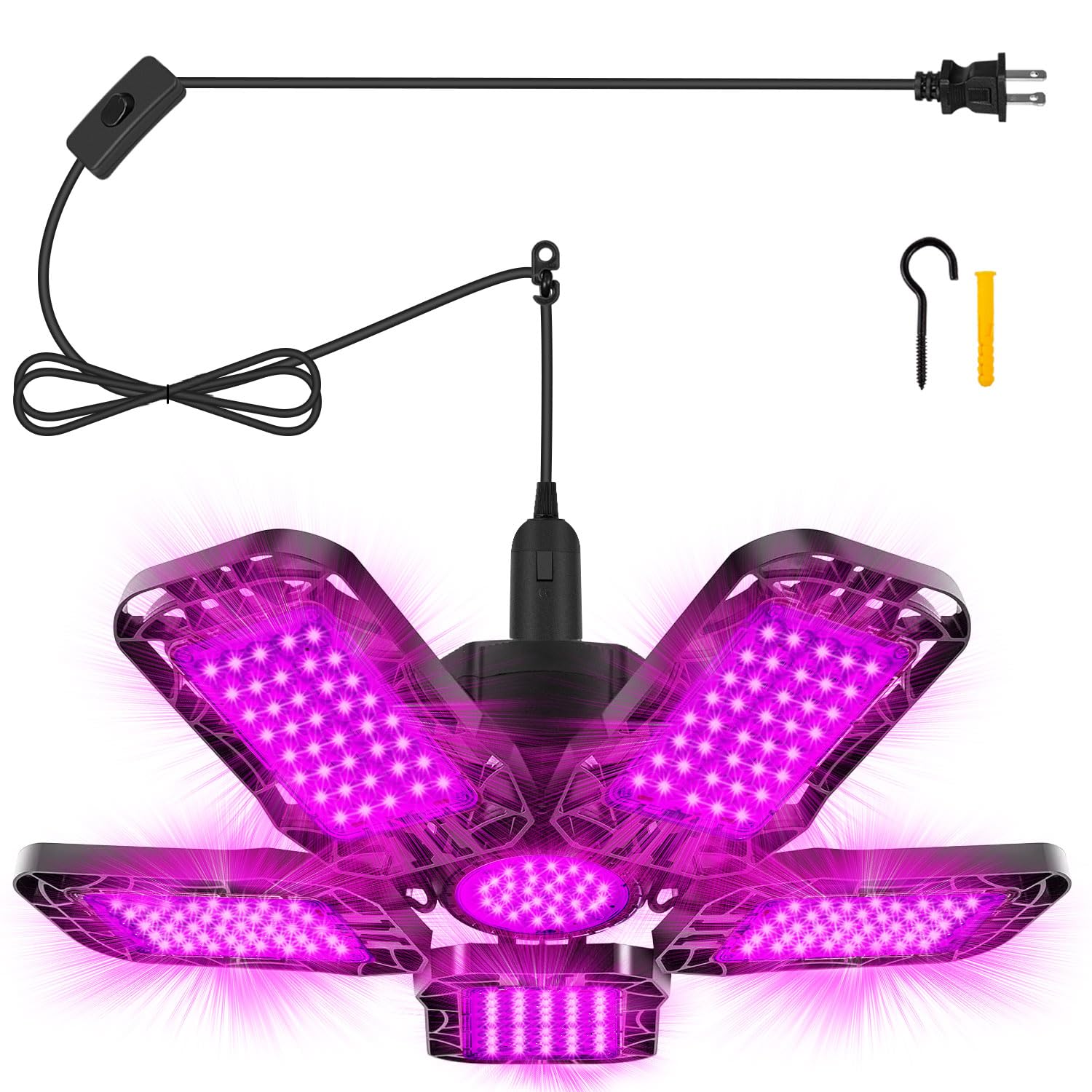 TENDIST Deformable LED Black Light 100W, Blacklight with Plug and ...