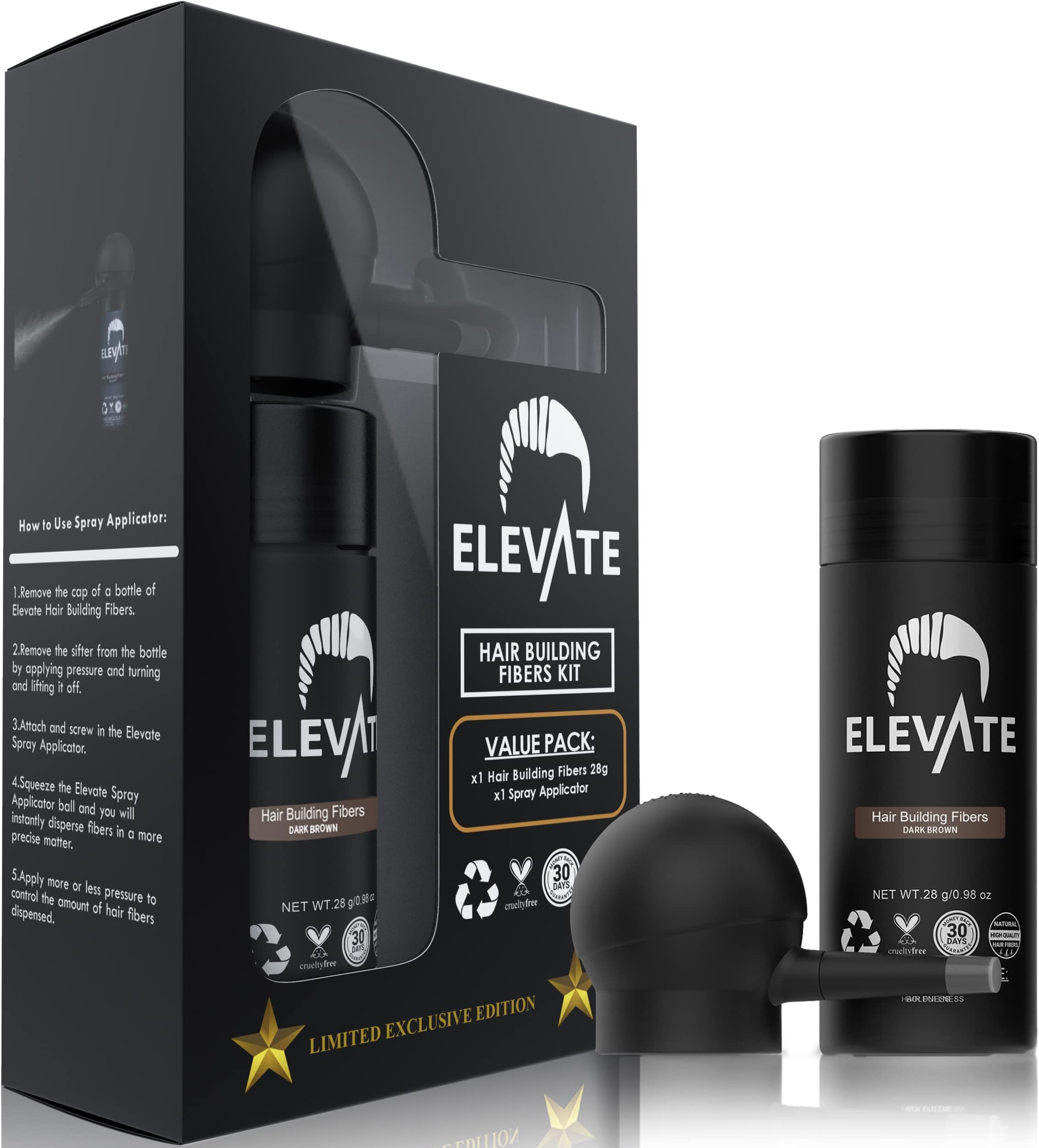Amazon.com: ELEVATE Hair Perfecting 2-in-1 Kit | Set Includes Natural ...