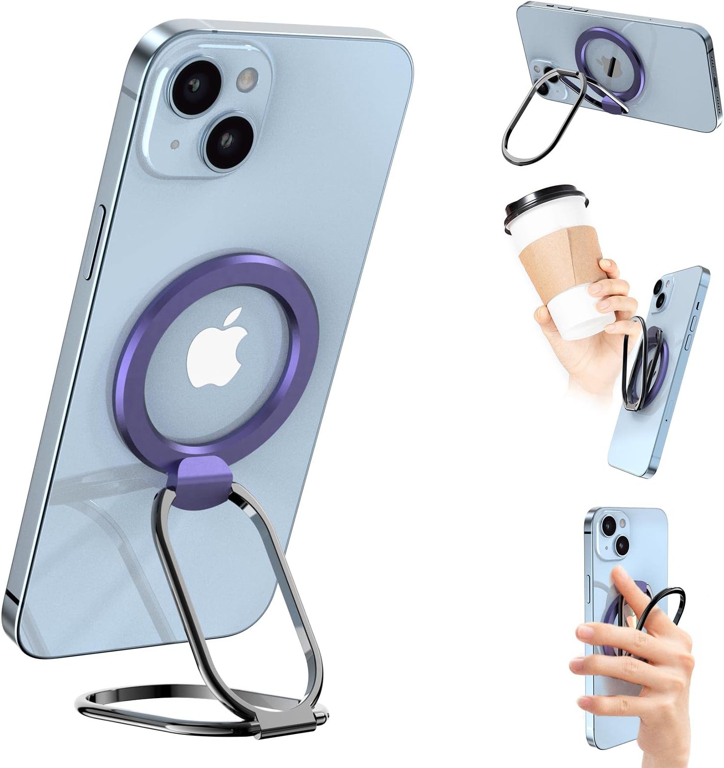 Amazon.com: Magnetic Phone Ring Magnetic Phone Grip Phone Stand ...