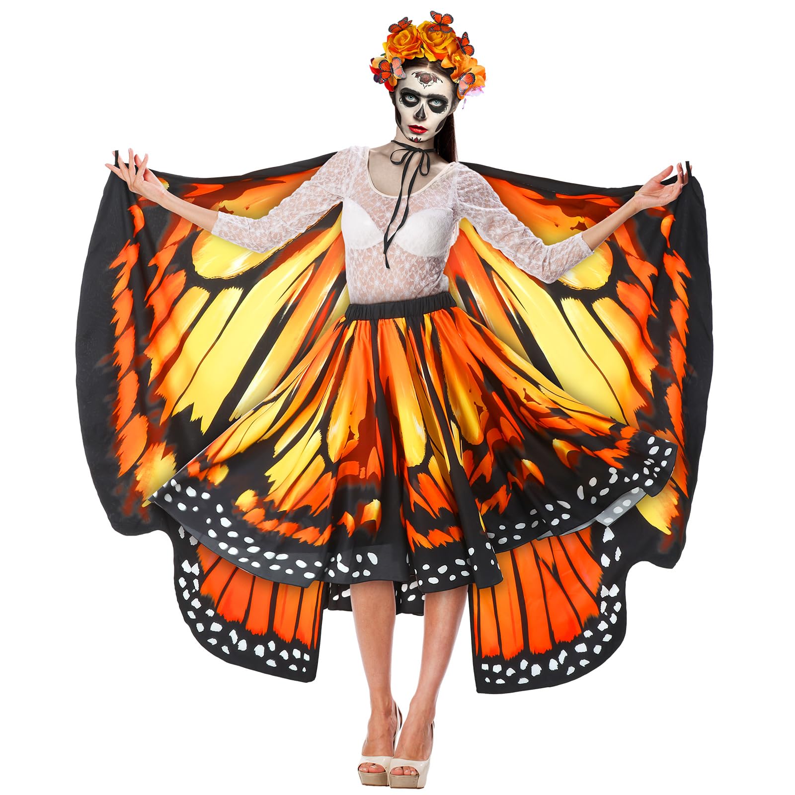 Amazon.com: Maiteenly 3 Pcs Butterfly Costume for Women Halloween ...