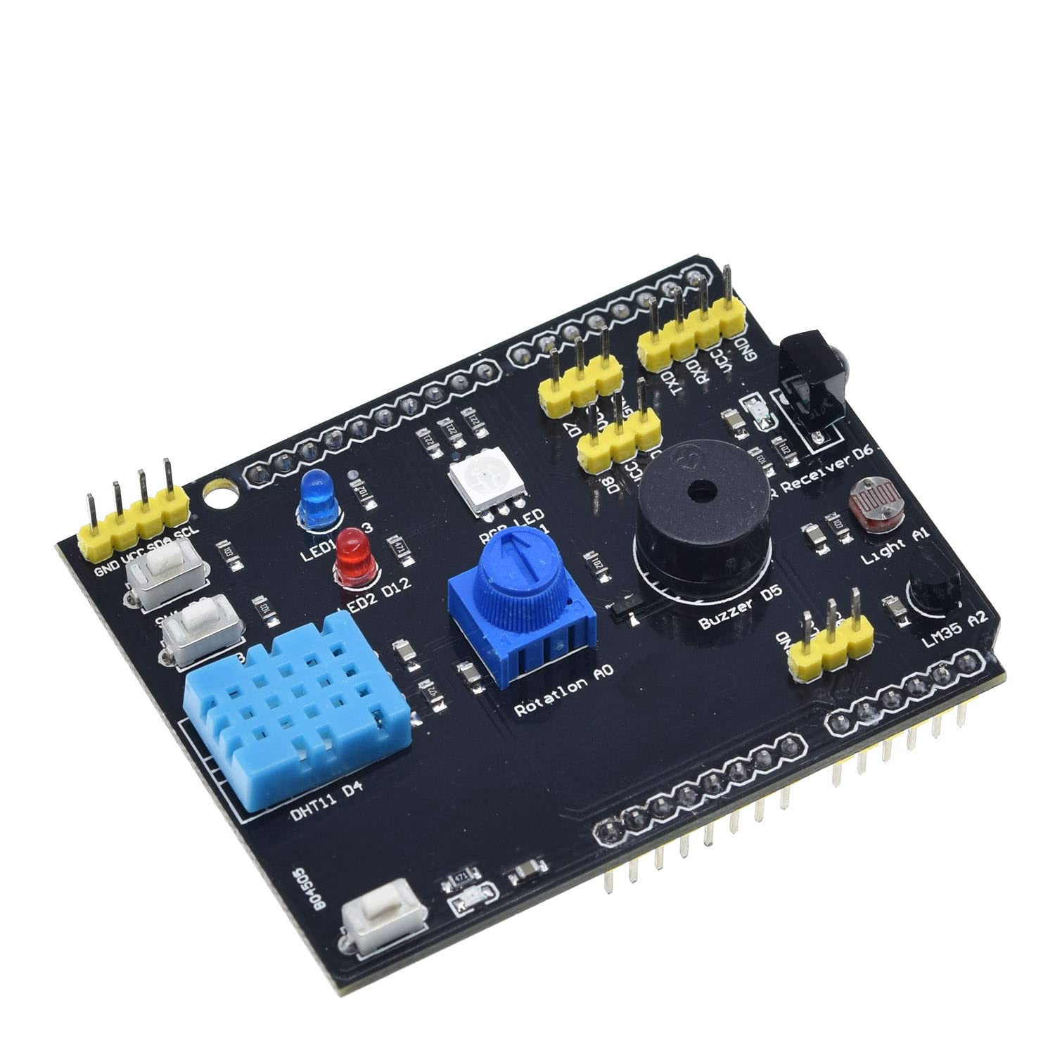 Buy Dht11 Lm35 Temperature And Humidity Sensor Multi Function Expansion Board For Arduino Uno