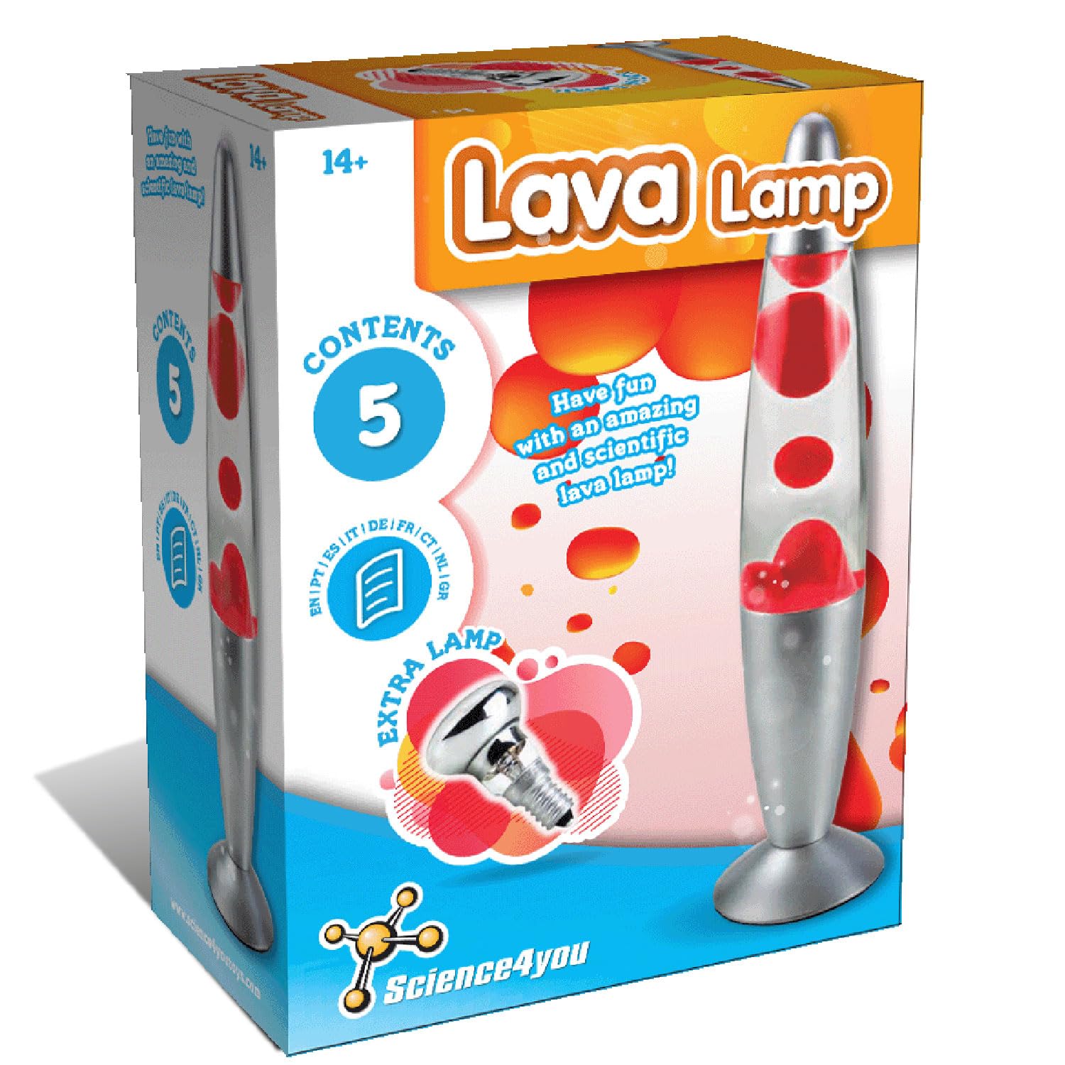 Science4you Red Lava Lamp - Build your own Sensory Lava Lamps for Kids ...