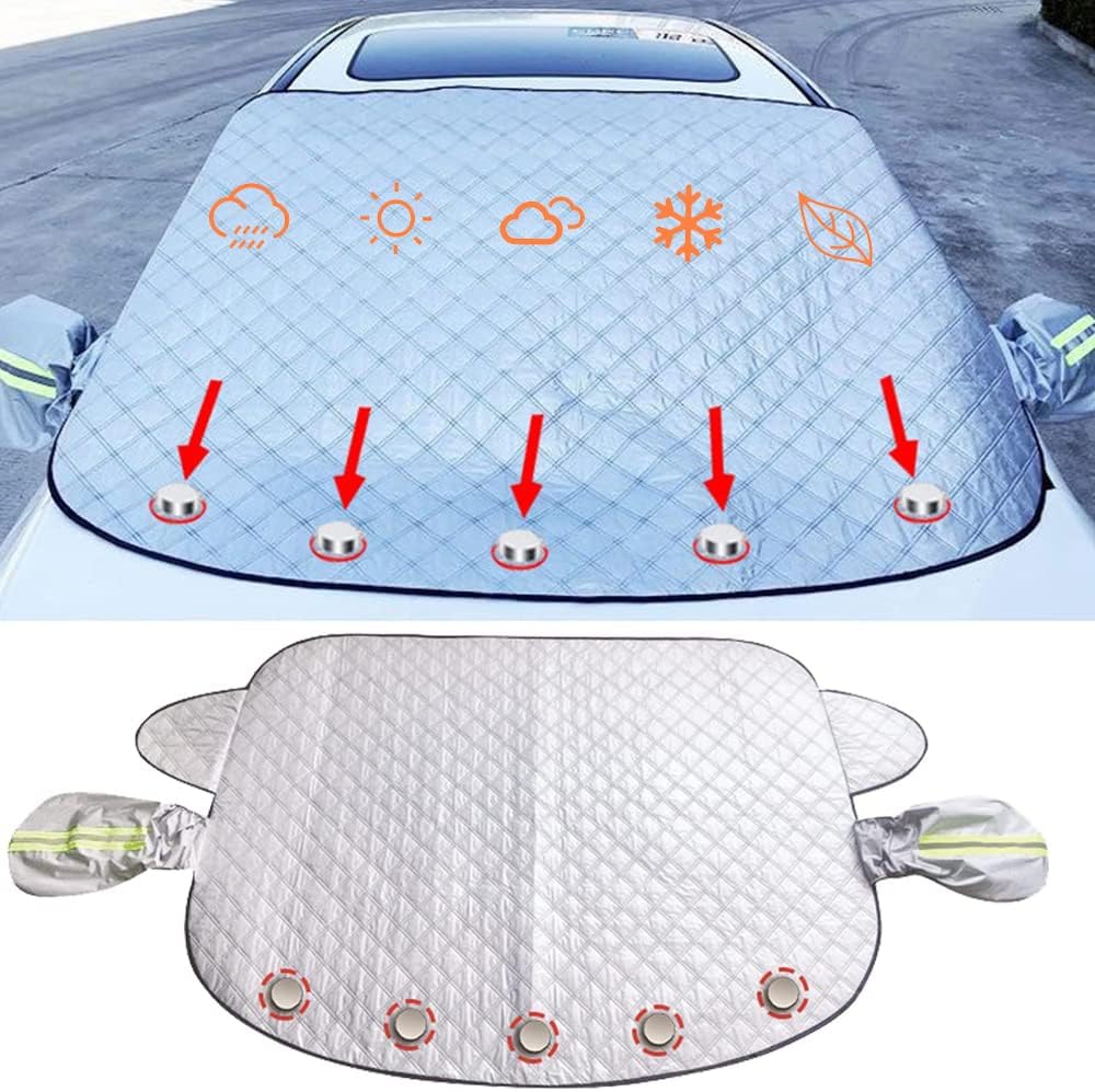 Car Windshield Snow Cover Windshield Winter Cover 4 Layers Thickness ...