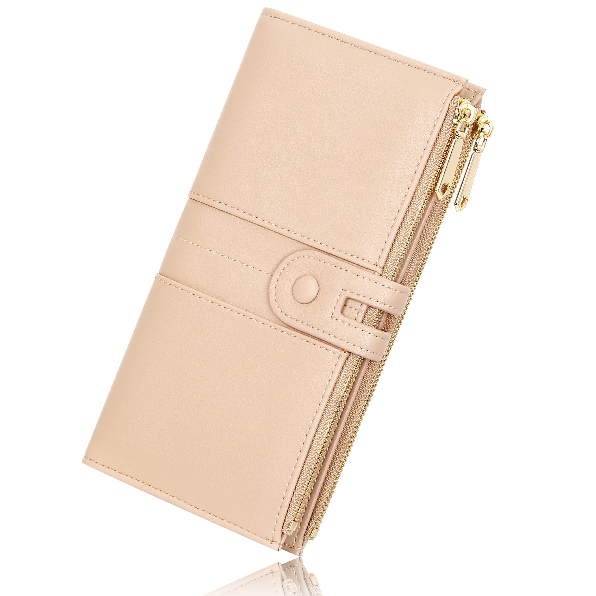 Amazon.com: GEEAD Slim Women Wallets Leather Bifold Multi Card Holder ...