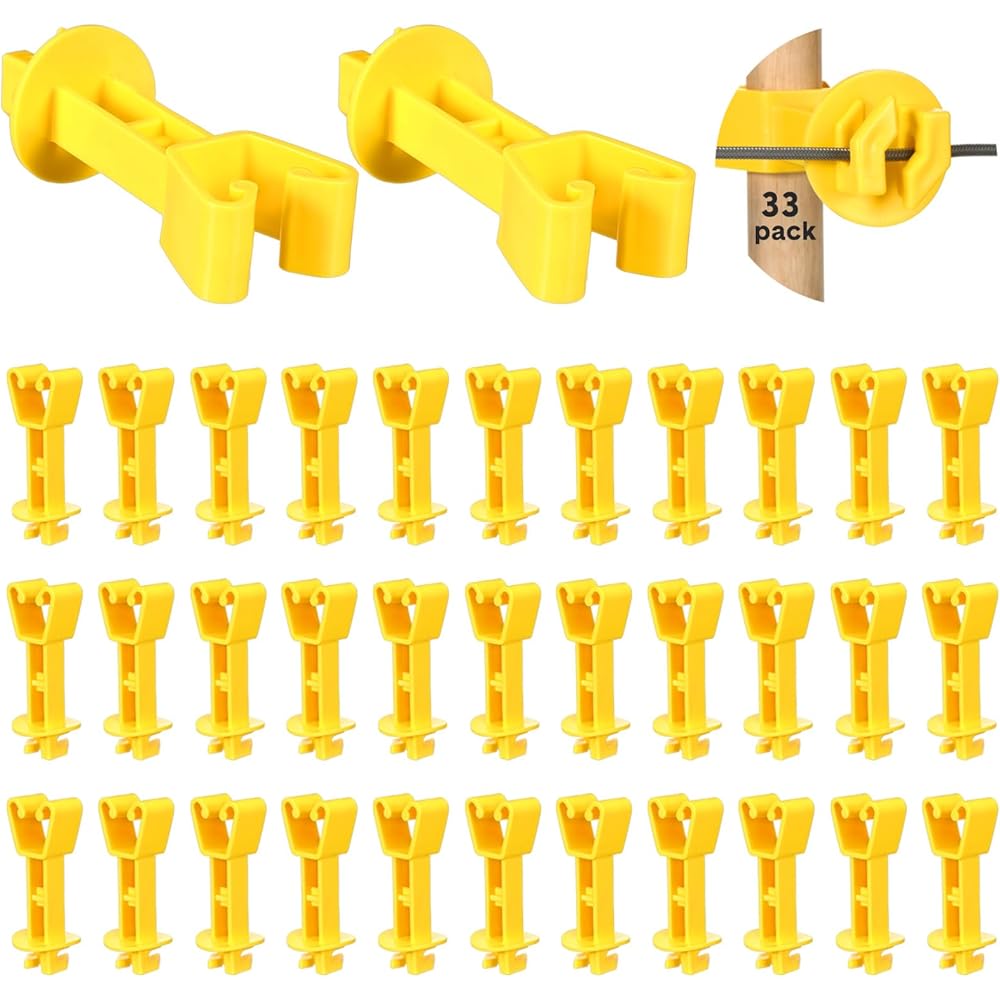 $3/mo - Finance 33 Pcs U Post Insulators for Electric Fence Wire Chain ...