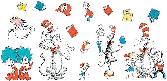 Amazon.com: Bulletin Board Cutouts - Jumbo - Dr. Seuss - 15 Pieces ...