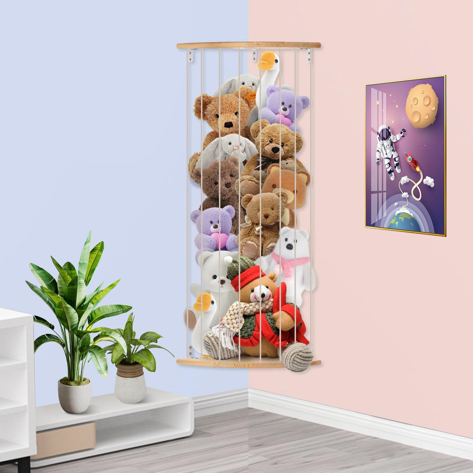 Amazon.com: VOOTTOU Stuffed Animal Storage Wall Mount, Plushie Toy ...