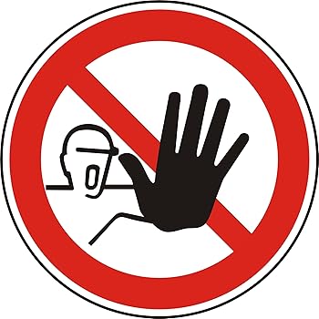 VERBOTEN - Stop Halt - Aufkleber Sticker Folie Durchmesser 100 mm rund ...