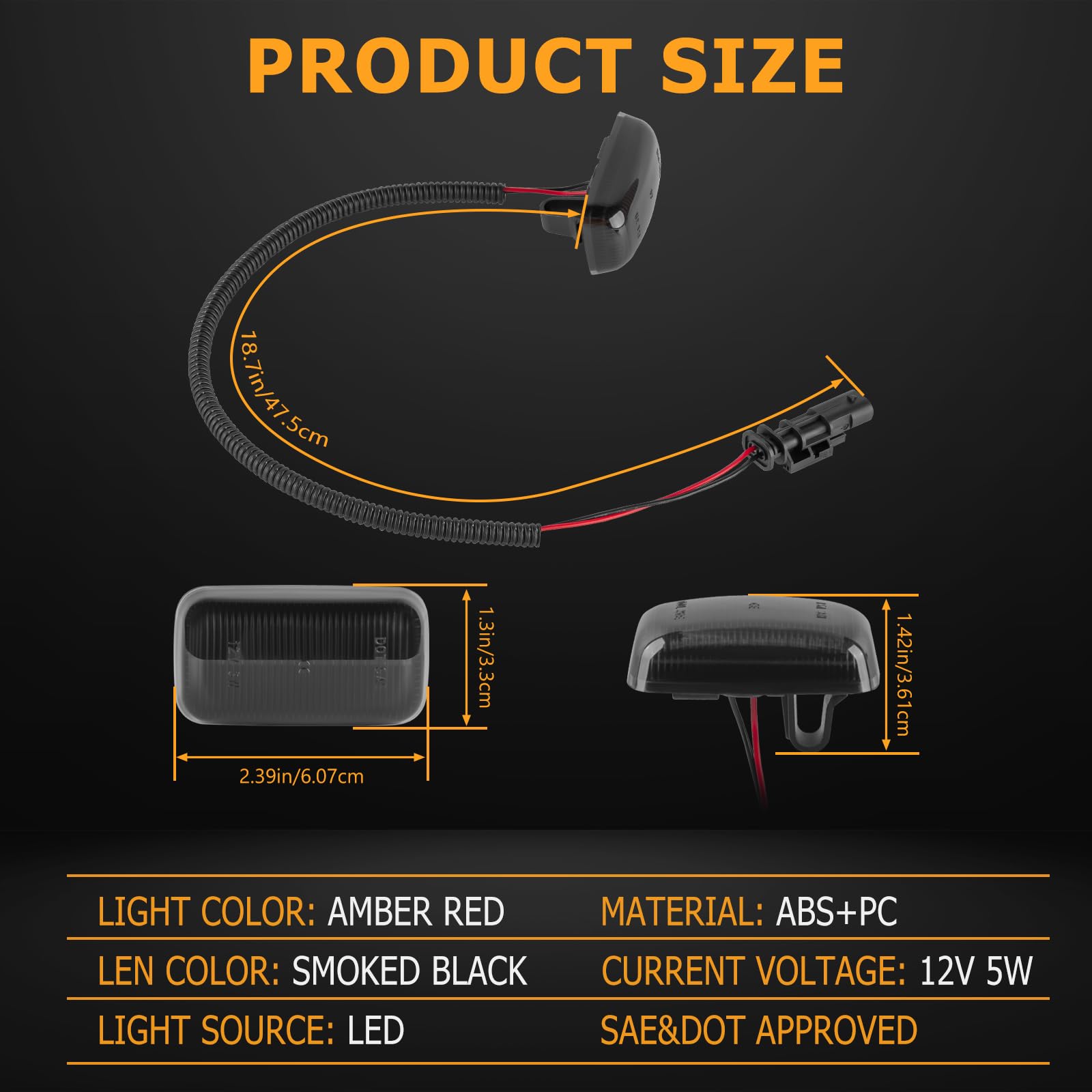Snapklik.com : Gempro LED Dually Fender Side Marker Lights For 2015 ...