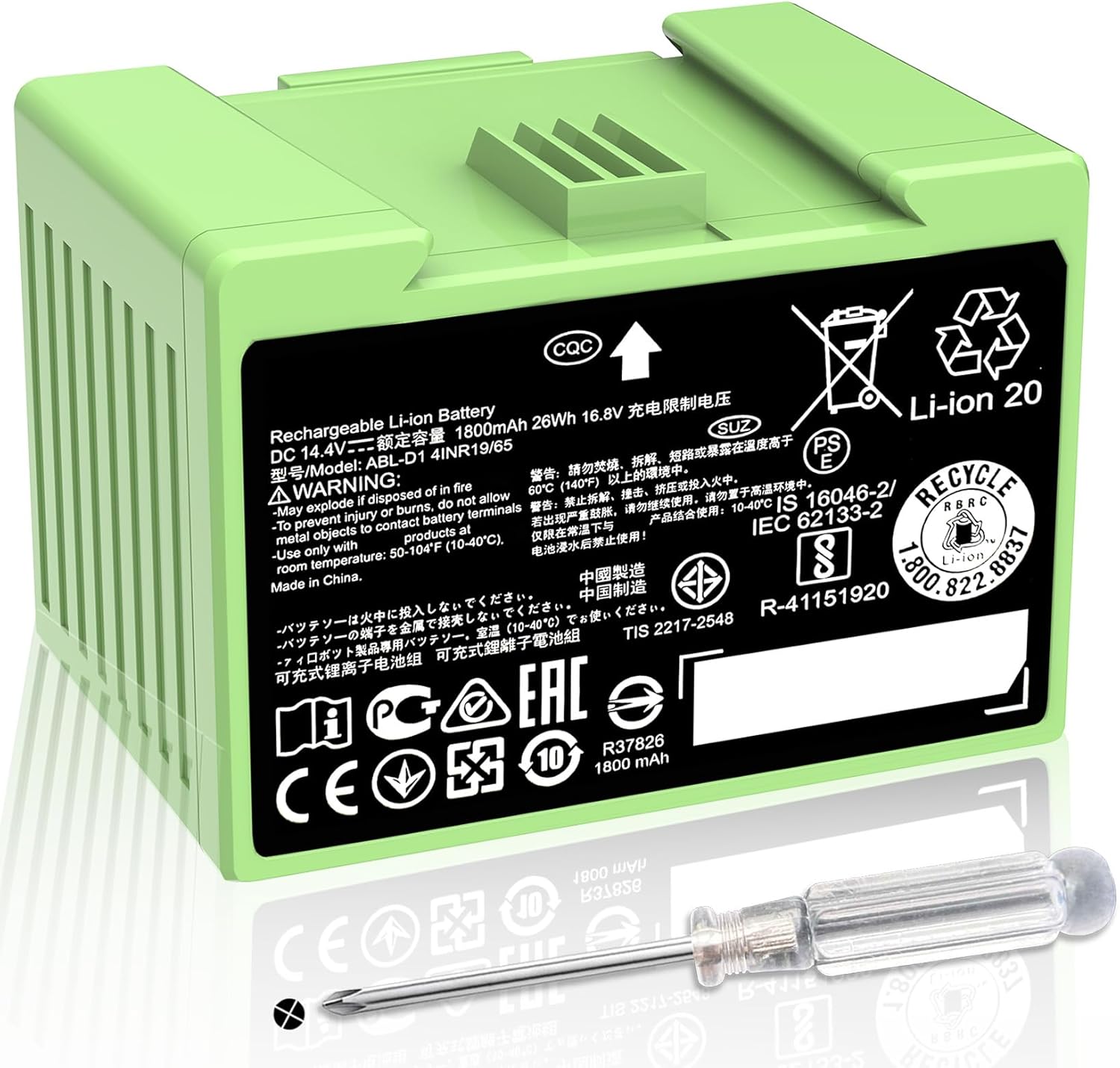 Amazon.com: BOWEIRUI ABL-D1 ABL-D2A Battery for iRobot Roomba i7 i7 ...