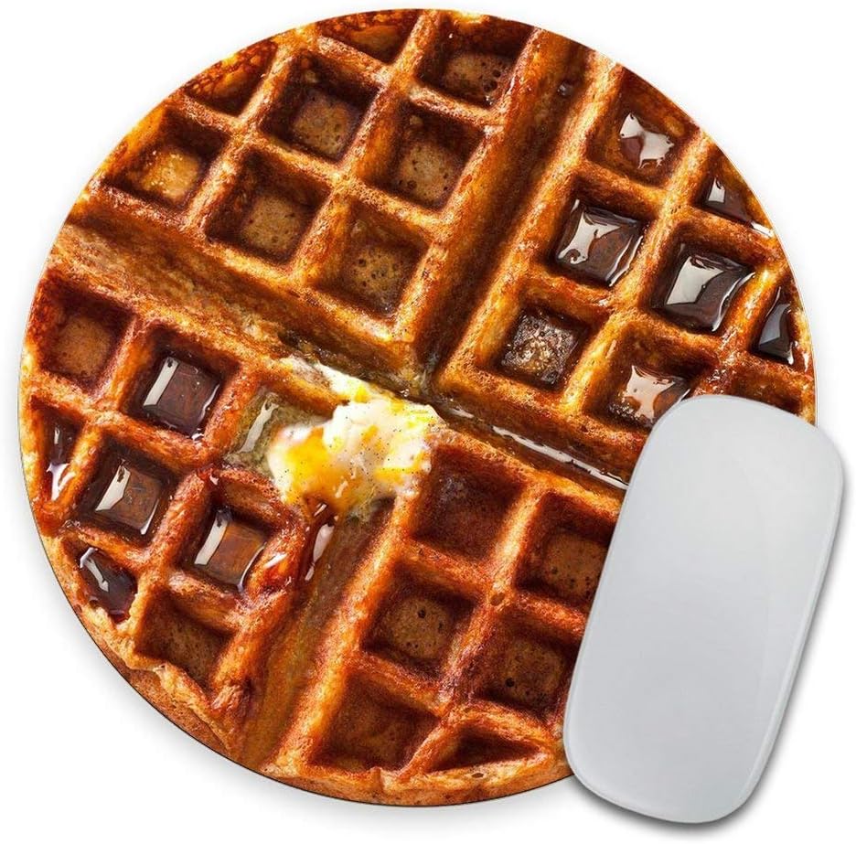 Amazon.com : Giant Waffle with Melted Butter and Syrup - Circle Mouse ...