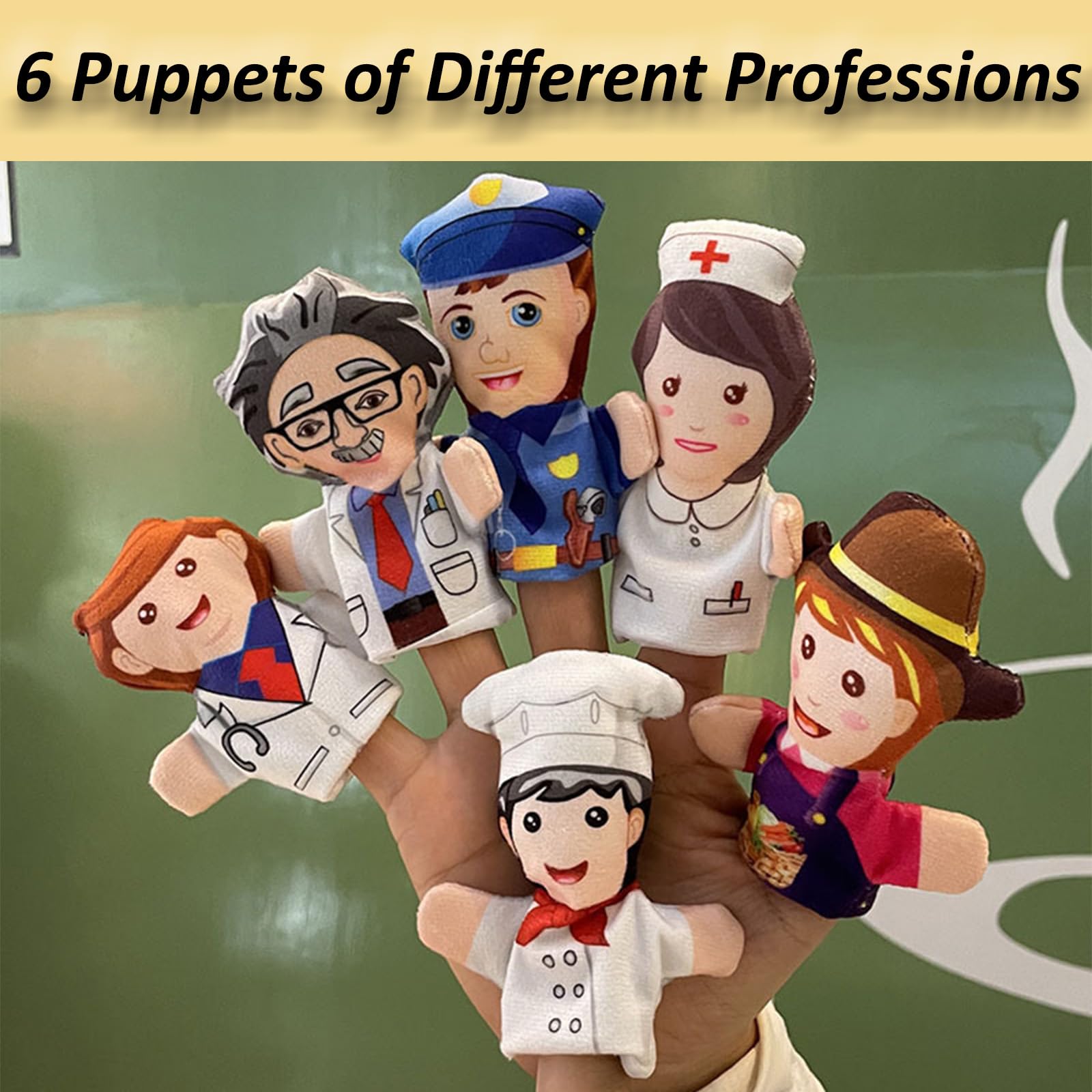 6 PCS Finger Puppets, Finger Puppets for Babies, Mini Plush Figures Set ...