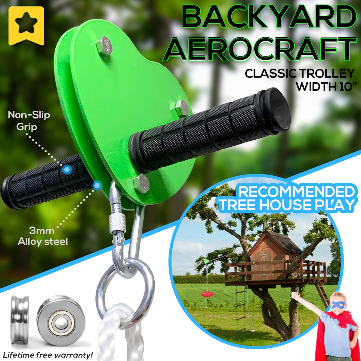 Zip Line Kit 80ft 100ft 120ft Zipline Kits For Backyard Kids Play Set zip-line-kit-80ft-100ft-120ft-zipline-kits-for-backyard-kids-play-set