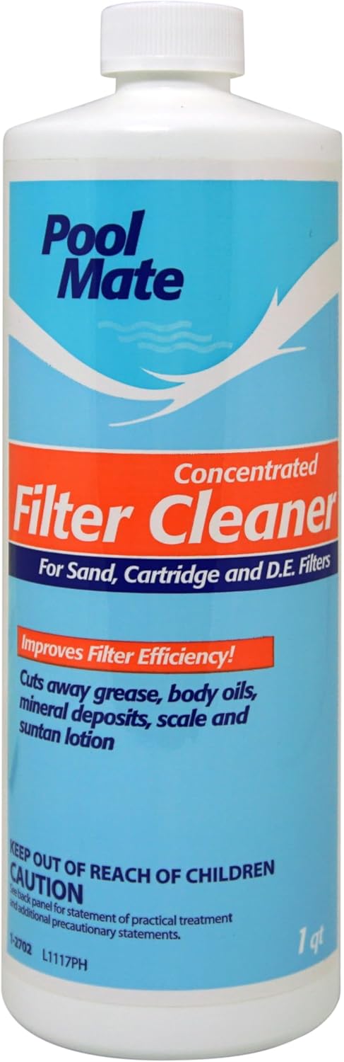 Amazon.com : Pool Mate 1-Quart Concentrated Pool Filter Cleaner, Made ...