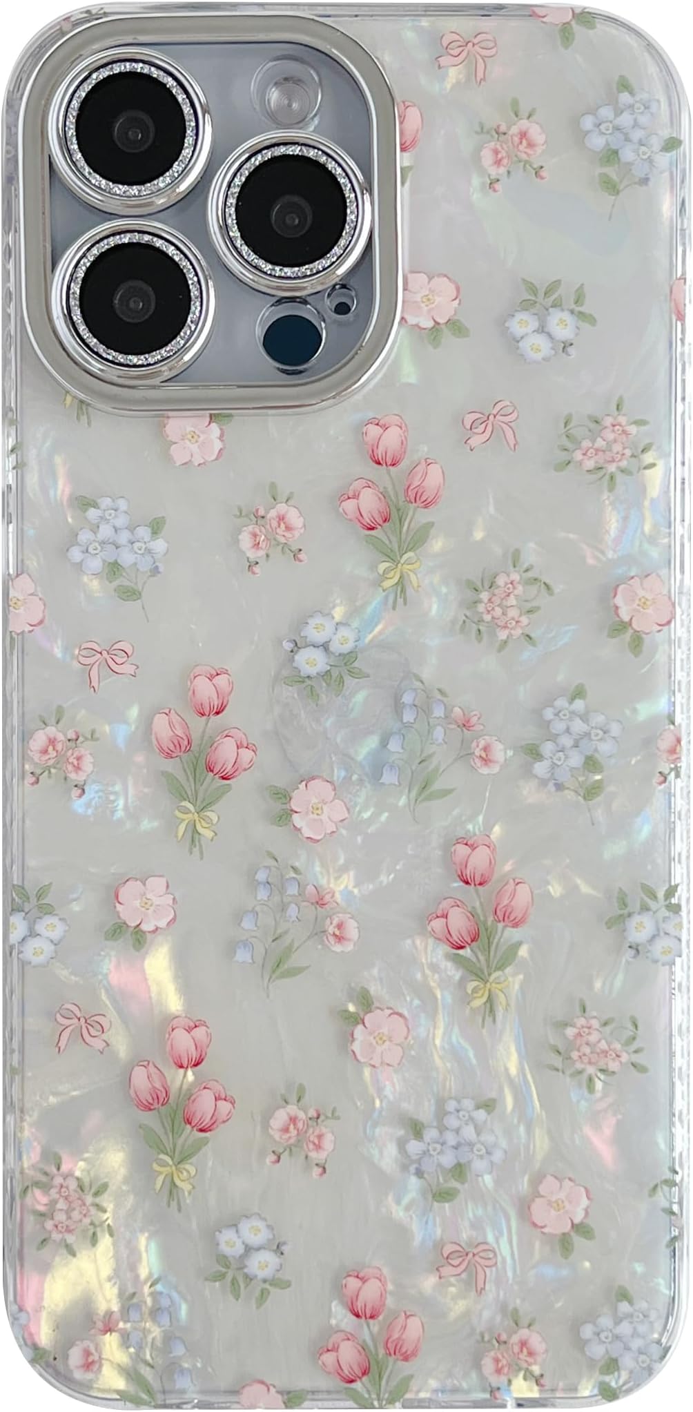 Amazon.com: FLIRACON Cute Tulip Flowers Bow Shell Pattern Phone Case ...