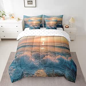 Amazon.com: Feelyou Hawaiian Beach Comforter Set Queen Size 7 Pieces ...