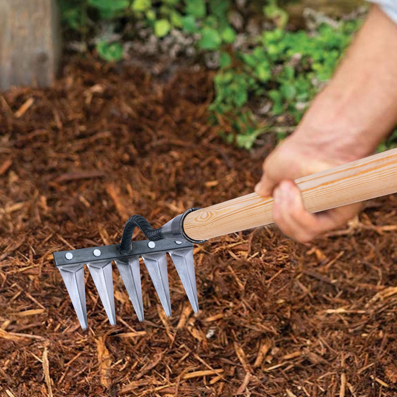 Snapklik.com : Yangbaga Iron Rake - Heavy Duty Gardening Tool