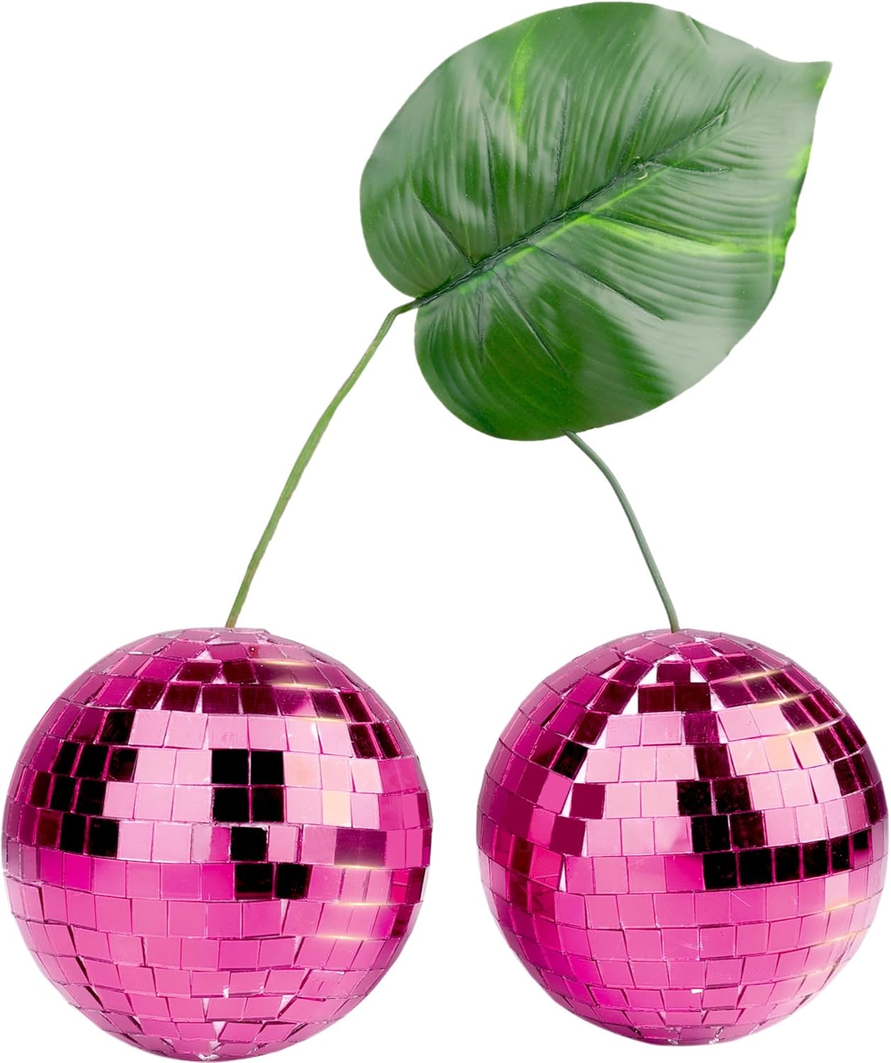 Amazon.com: GangZhENgSd Double Cherry Disco Ball Pink Decor, Mirror ...