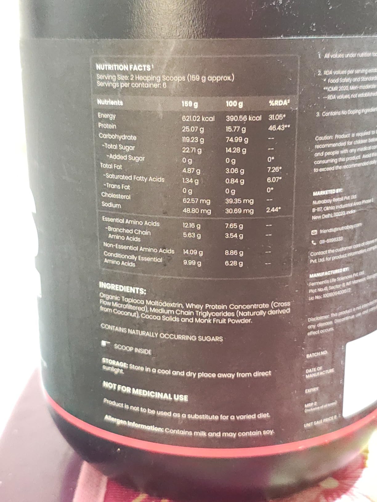 Athlab (by Nutrabay) Unreal Gains Mass Gainer | Organic Tapioca ...