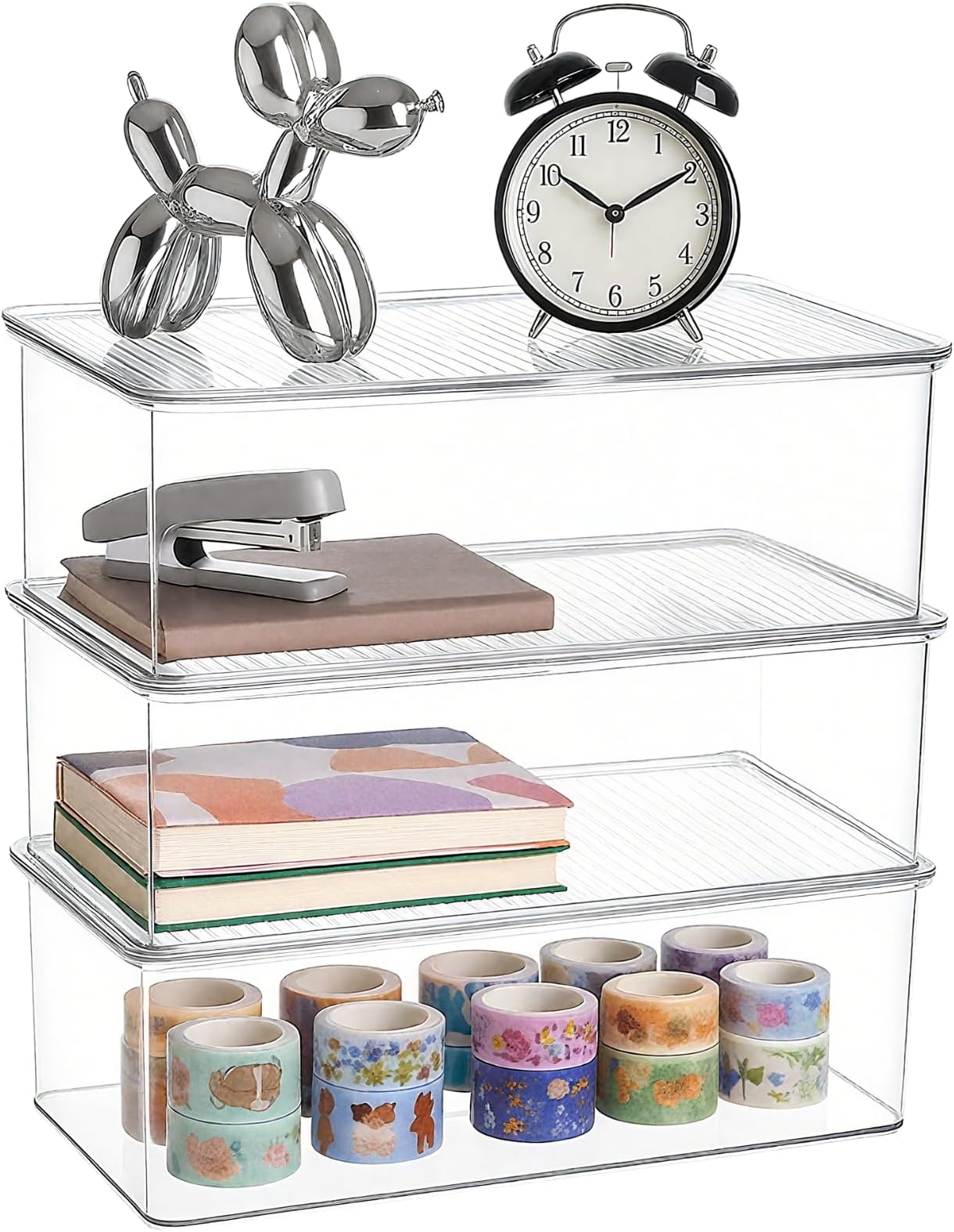 Amazon.com - Storage Bins With Lids: Multipurpose Stackable Container ...