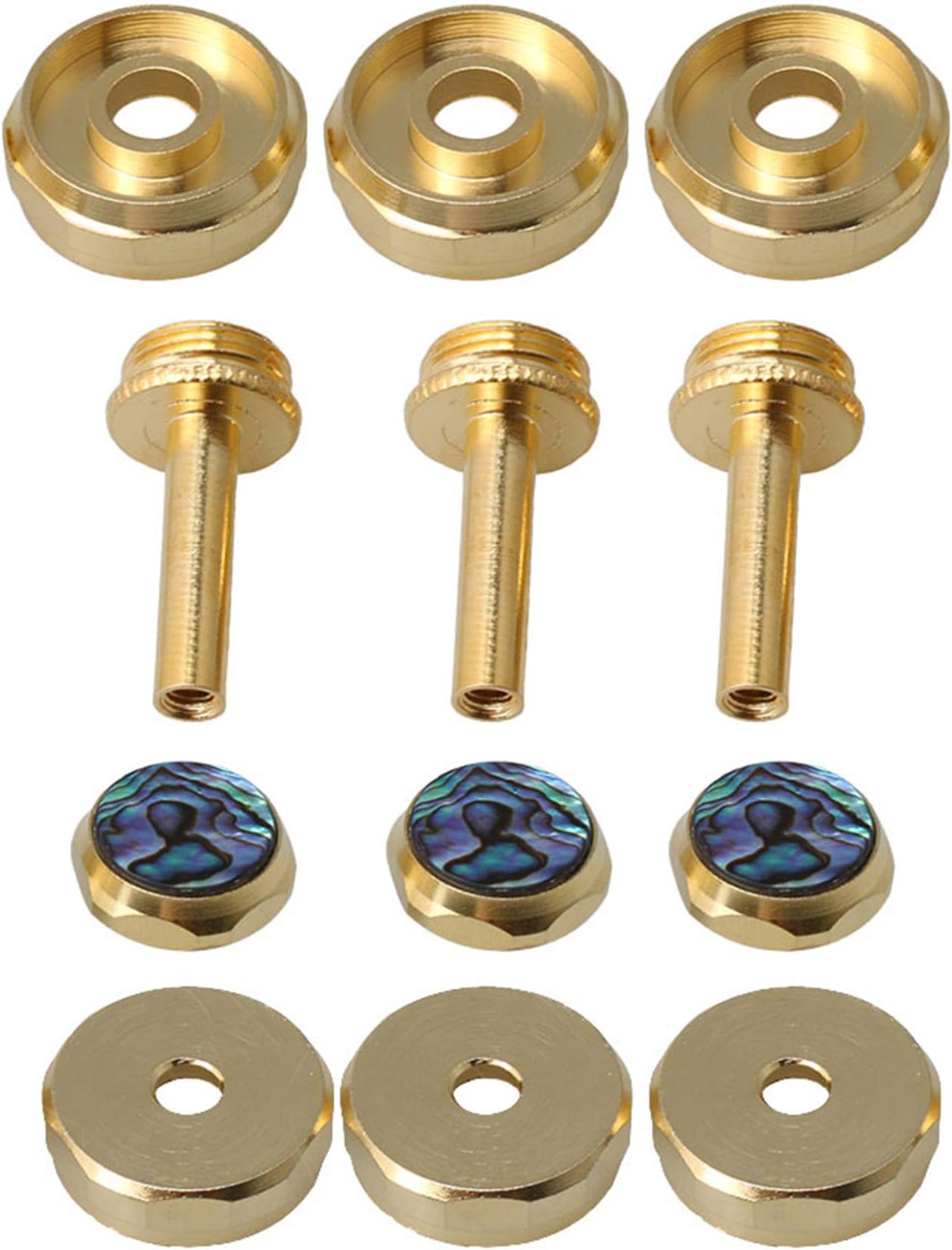 Amazon.com: Lovermusic Brass Trumpet Turquoise Finger Buttons + Rods ...