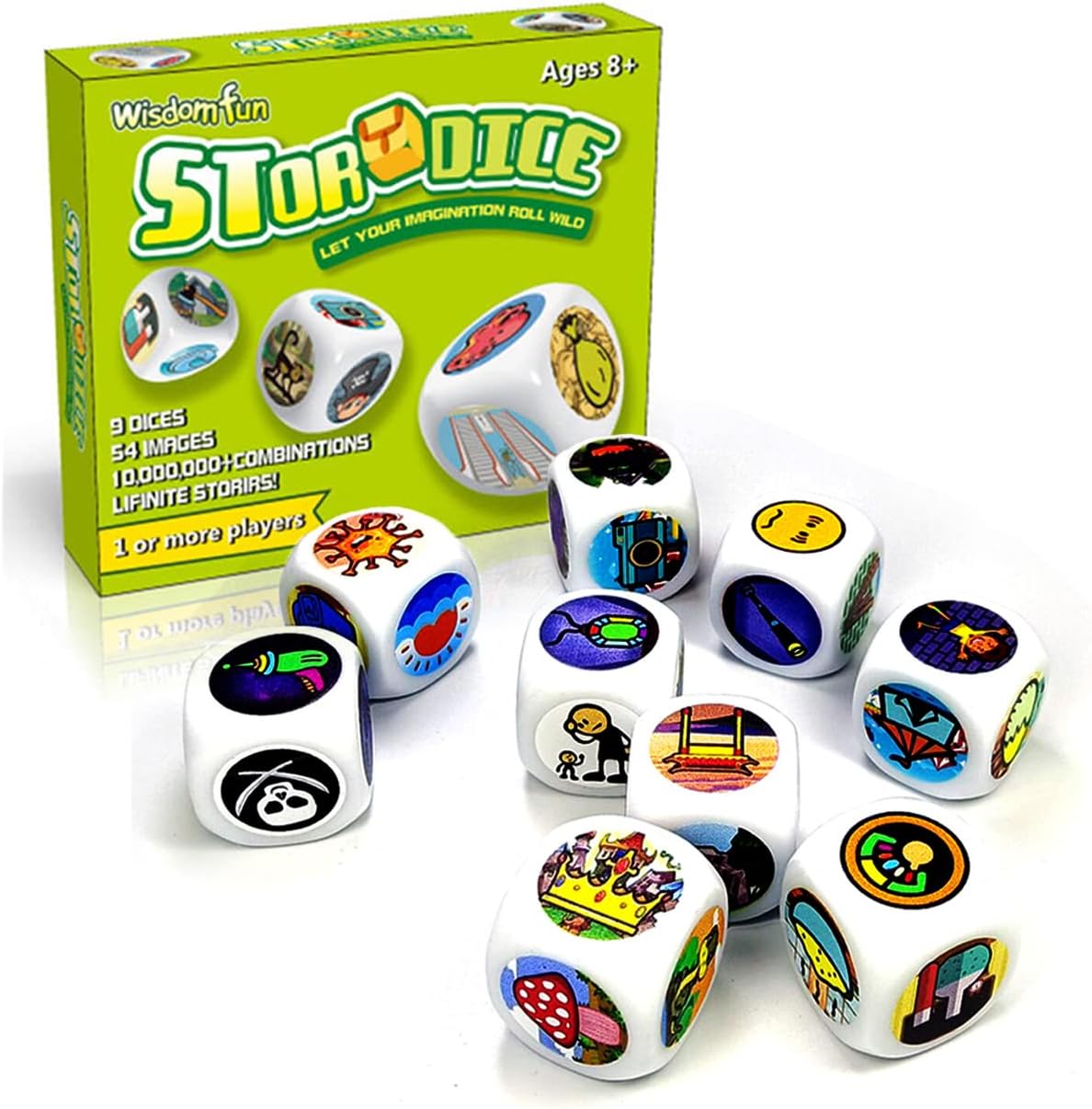Amazon.com: Happy Story 9 Colorful Cubes Bundle Dices - A Happy Travels ...