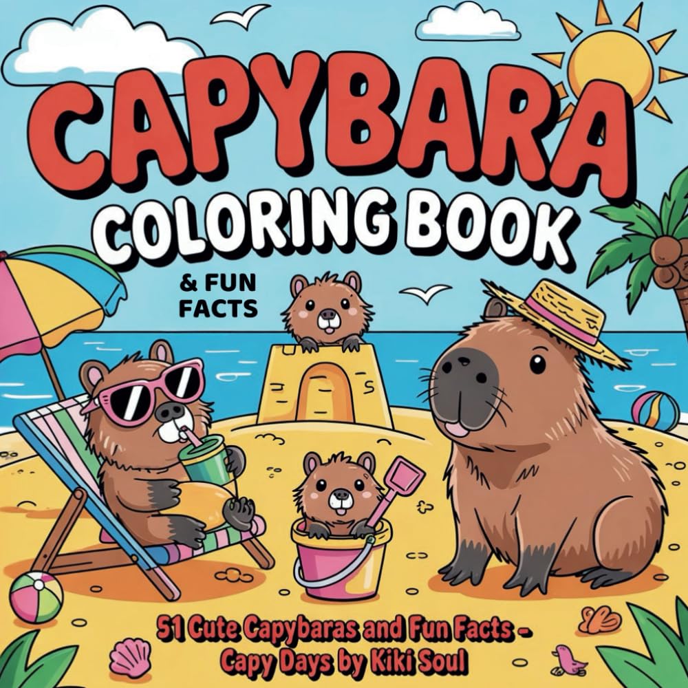 Amazon.com: Capybara Coloring Book. Capy Days: 51 Unique Images and ...