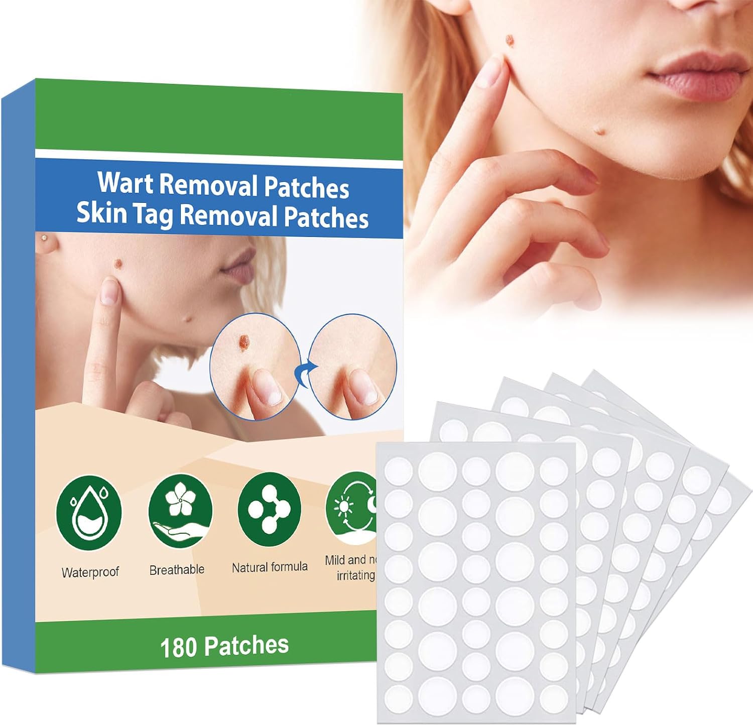 Skin Tag Removal Patches, Rimuove Verruche Comuni e Calli, Rimozione di ...
