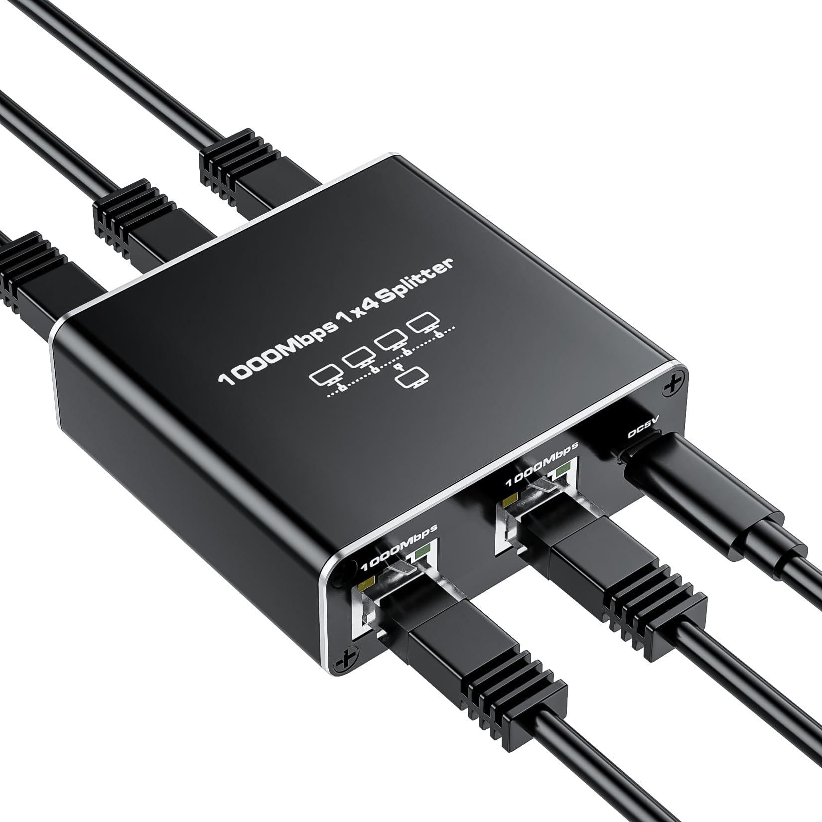 Amazon.com: Ethernet Splitter 1 to 4 High Speed 1000Mbps, BolAAzuL ...