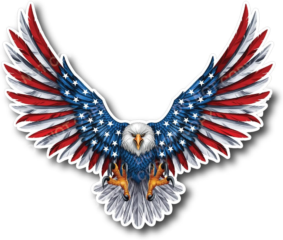 Amazon.com - Eagles Decal American Flag Eagle Decal Logo Sticker Fits ...