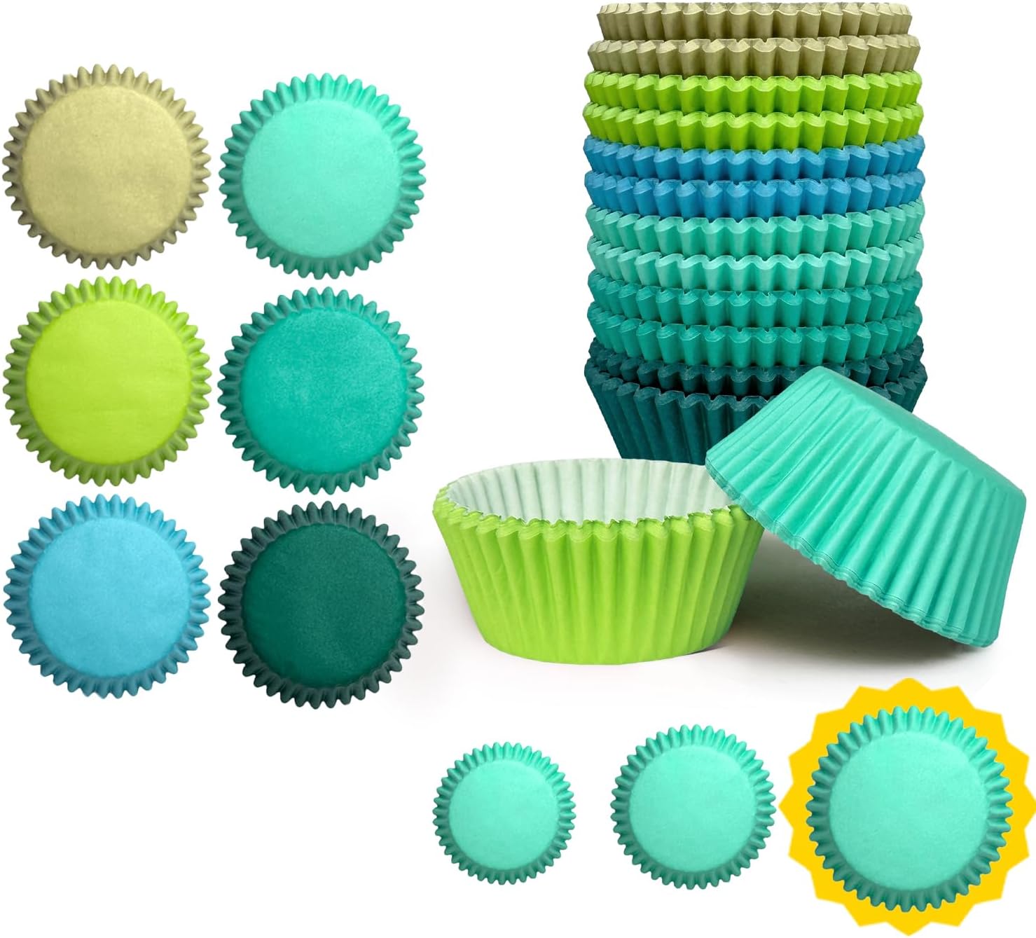 Amazon.com: qiqee Jumbo 300-Count Cupcake Liners Cupcake Cups Food ...