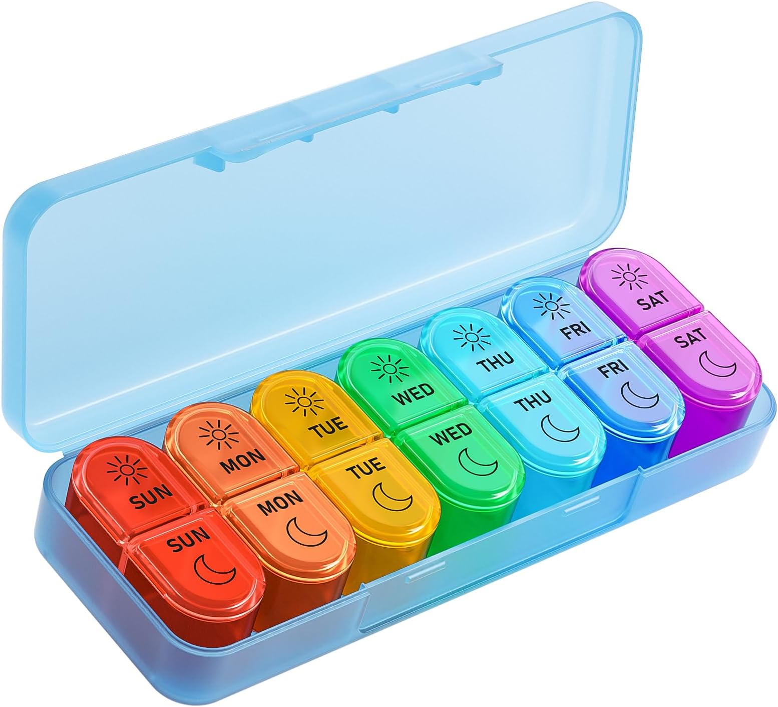 Amazon.com: Weekly Pill Organizer 2 Times a Day with Same-Side Large ...