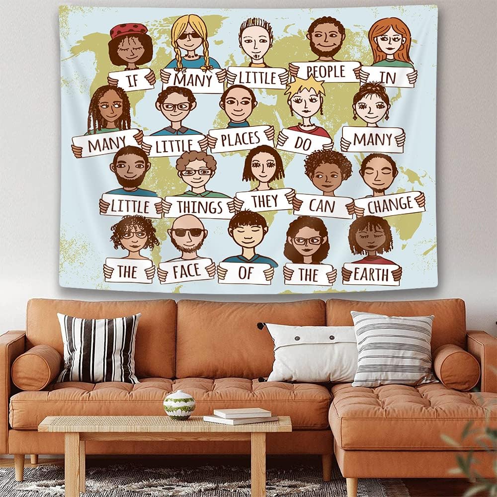 Diversity Culture Tapestry, Inspirational Educational Tapestry for ...