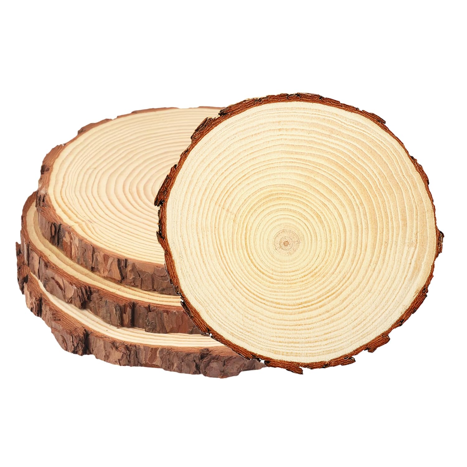 Natural Wood Slices Small Natural Wood Log Pieces With Bark For