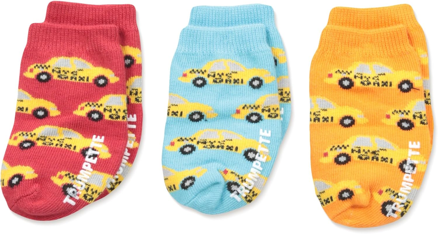 Amazon.com: Trumpette Baby Sock Set-3 Pairs, NYC Taxi - Assorted Colors ...