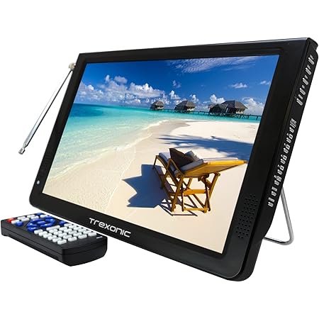 Amazon.com: Trexonic Portable Rechargeable 14 Inch LED TV with HDMI, SD ...