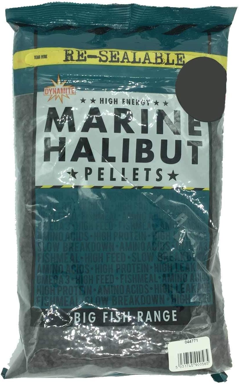 DYNAMITE BAITS MARINE HALIBUT PELLETS 350 GRAMS PRE DRILLED (14 MM ...