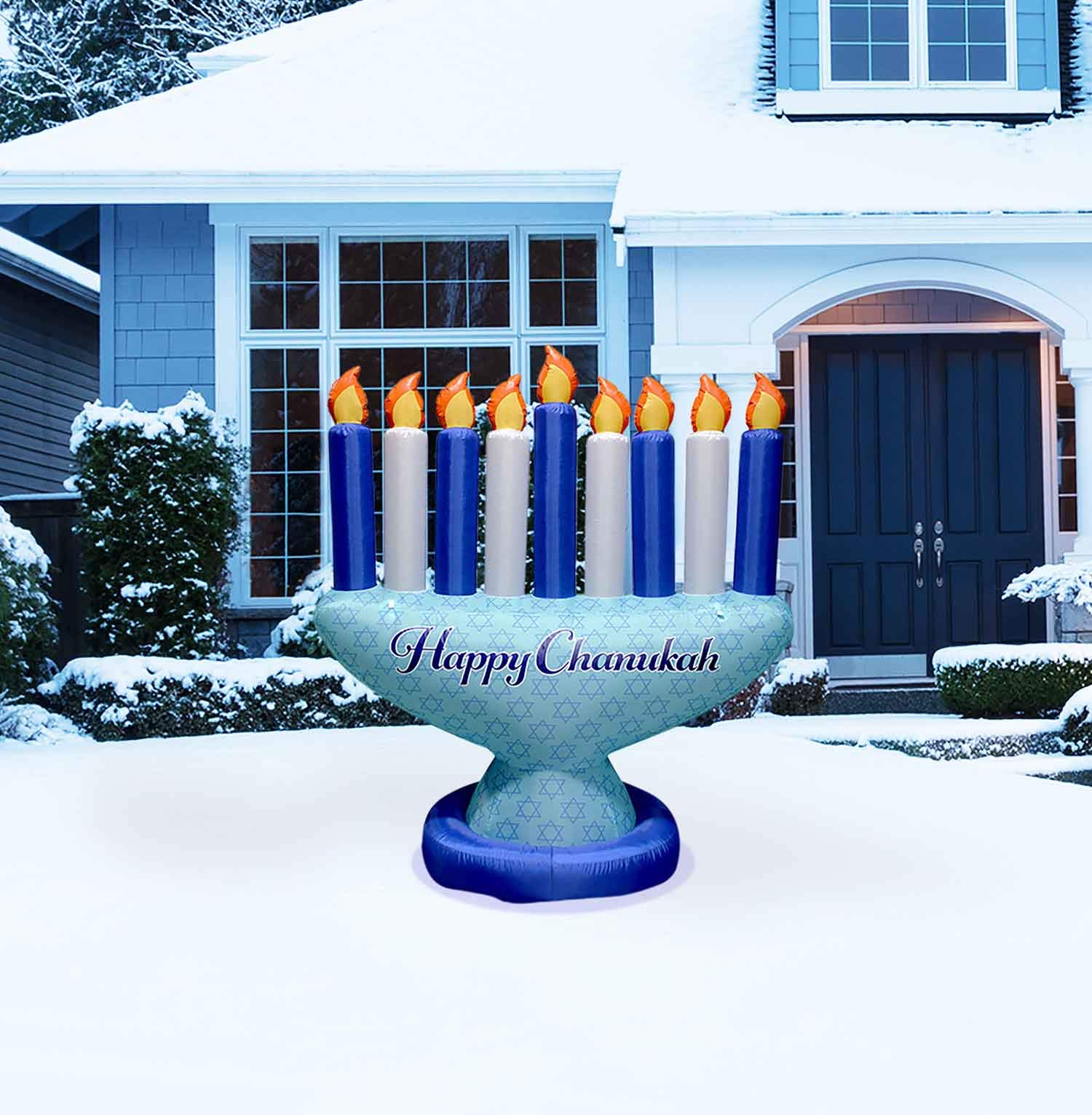 Inflatable Menorah Yard TURNMEON 6 Foot Inflatable Hanukkah Menorah