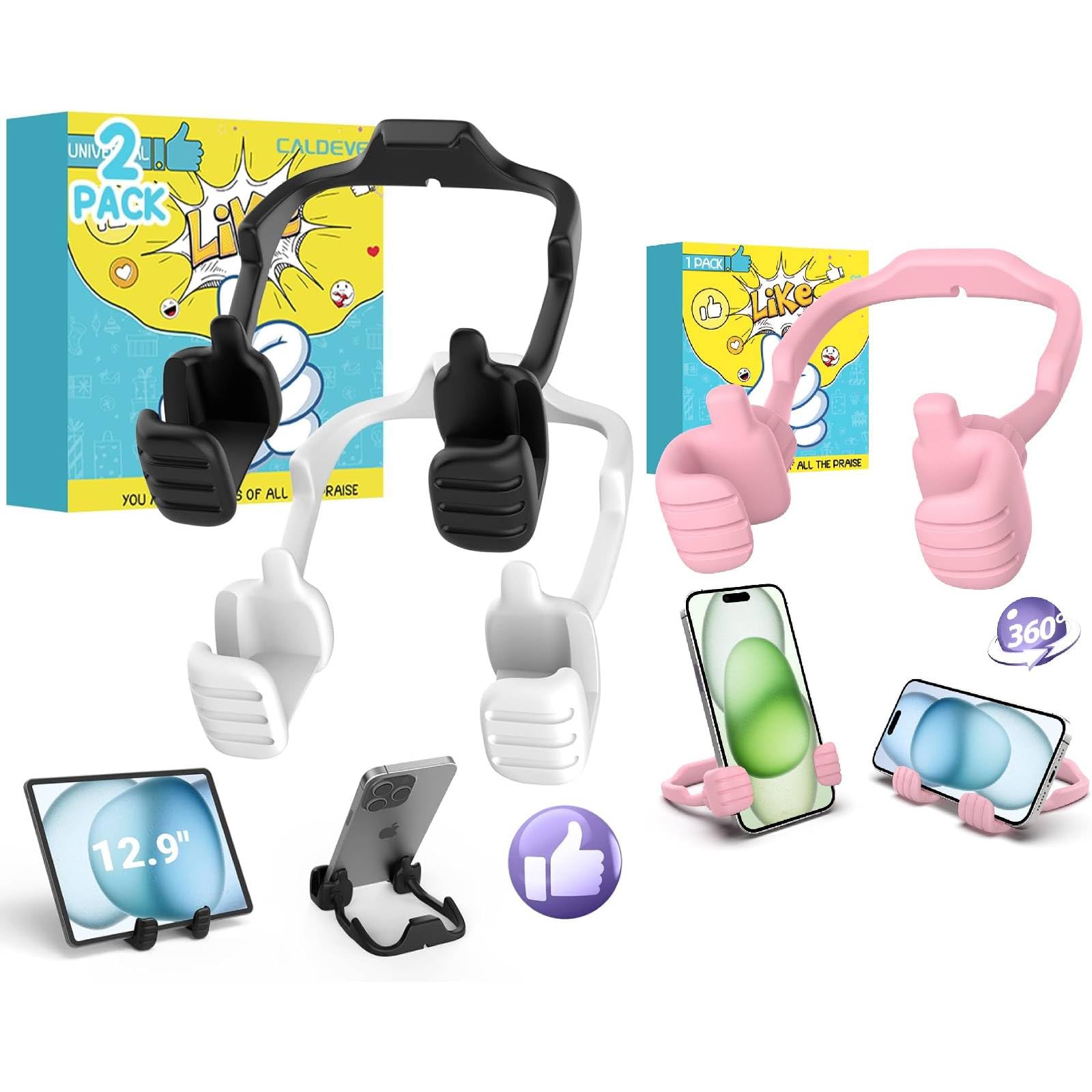 Amazon.com: CALDEVER Thumbs Up Lazy Phone Stand for Ipad and Thumbs Up ...