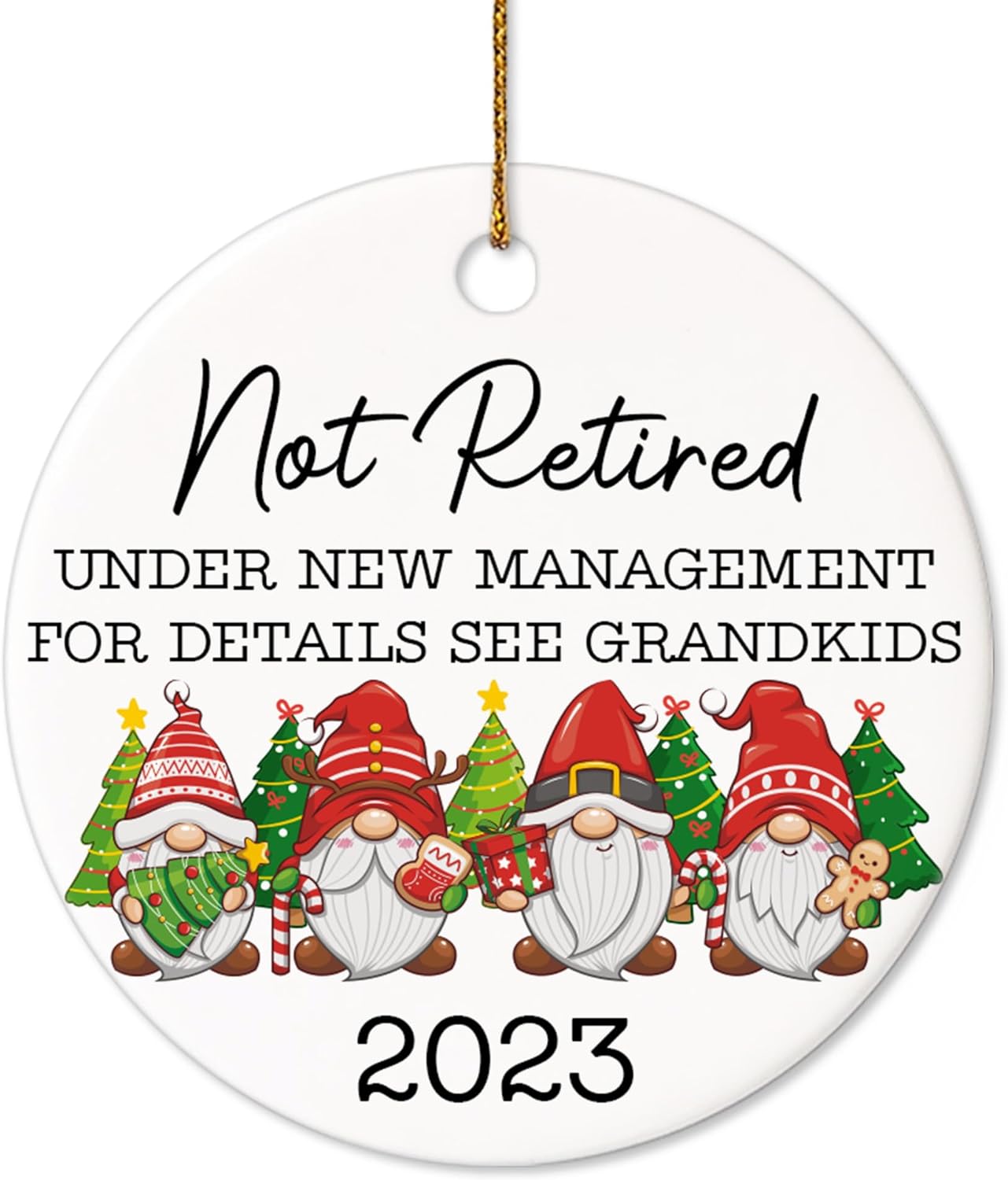 Amazon.com: TODOLIA Under New Management Retired 2024 Ornament, 2024 ...