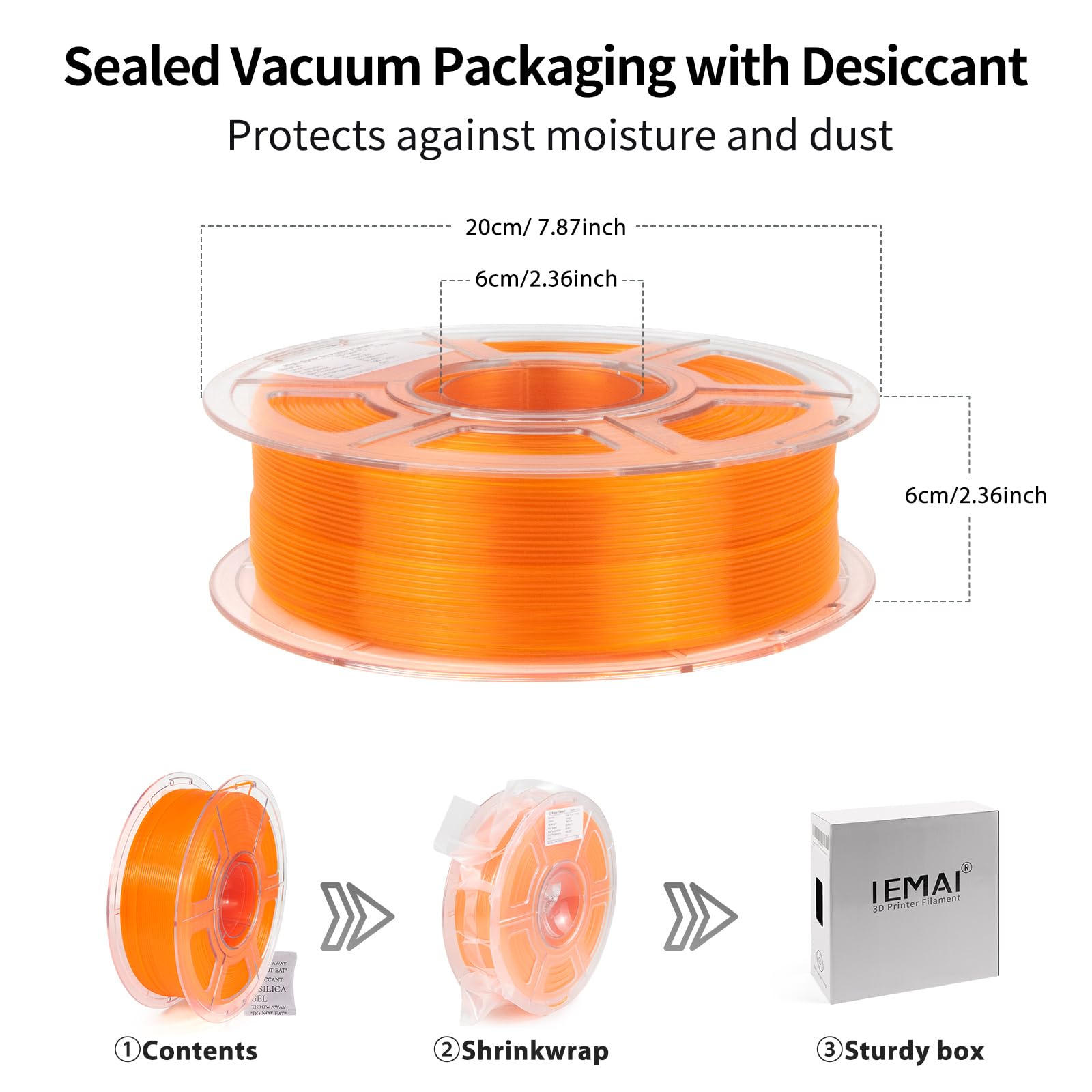 IEMAI Clear PLA Filament 1.75mm, High-Speed 3D Printer Filament at 30 ...