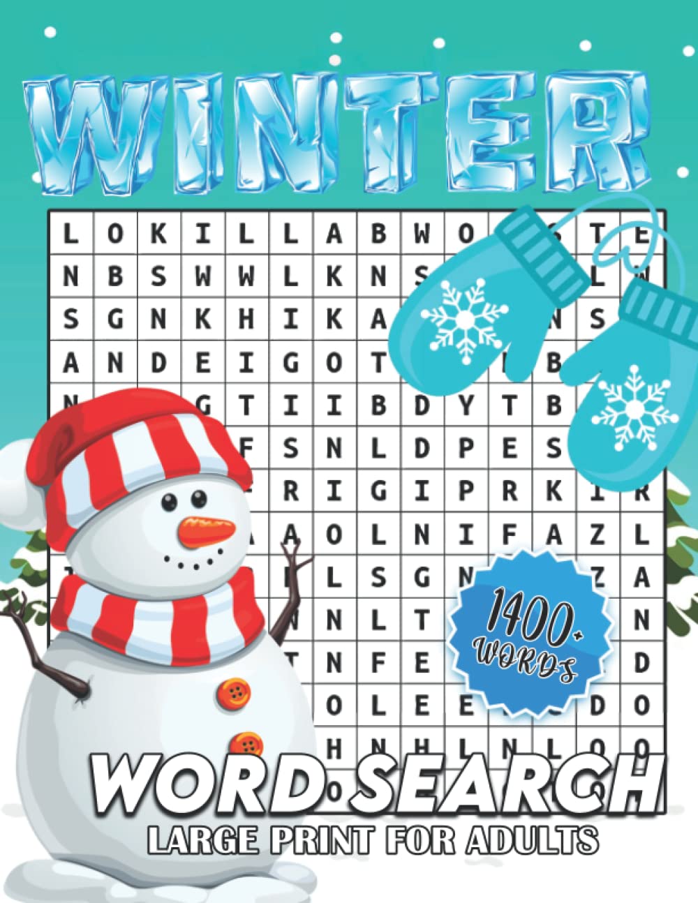 Amazon.com: Winter Word Search Large Print for Adults: Winter Themed ...