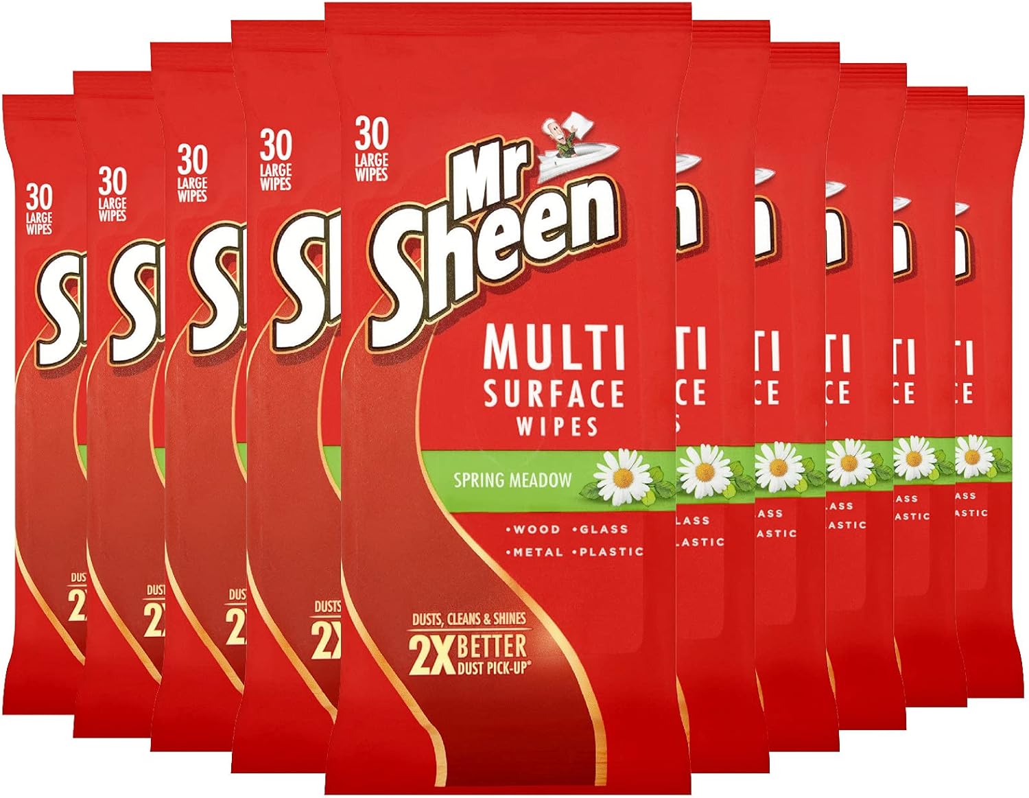 Amazon.com: Mr Sheen Ultra Effective Wipes Spring Meadow, Pack of 10 ...