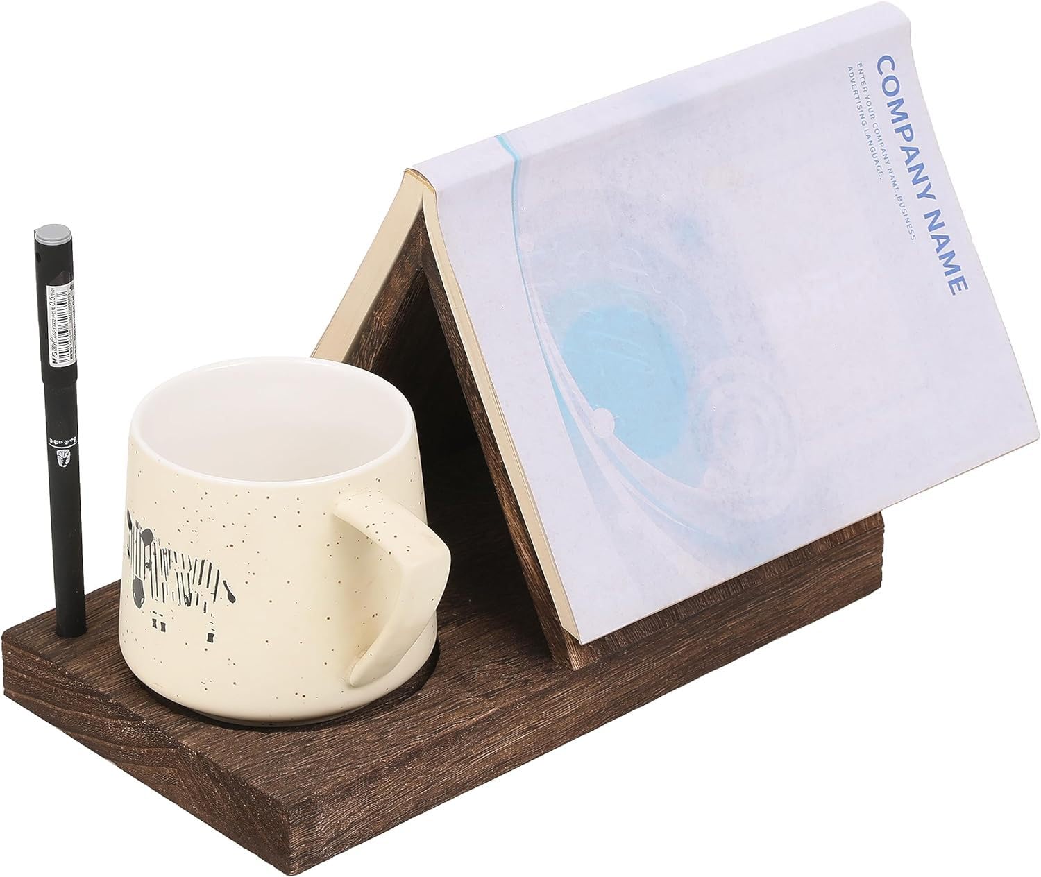 Amazon.com: Tabletop Wooden Triangle Bookmarks with Drink Holder Book ...