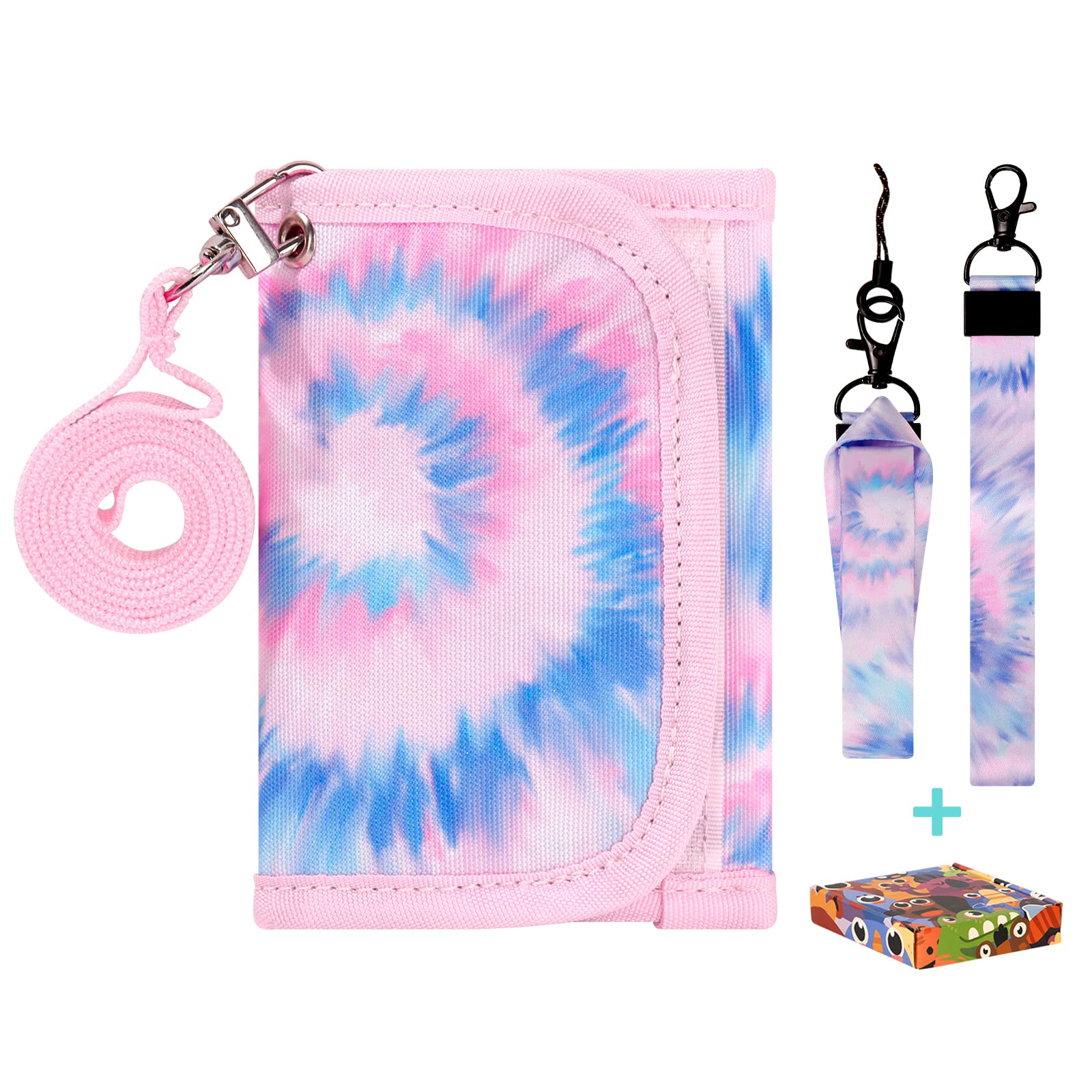 Amazon.com: Choco Mocha Tie Dye Kids Wallets for Girls Ages 5-7 6-8 9 ...