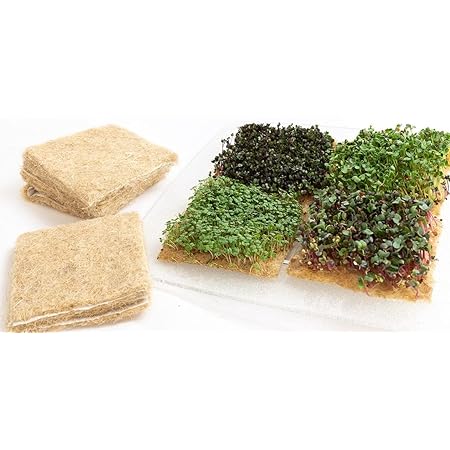 Amazon.com: Terrafibre Hemp 5"x5" Grow Mat - 40 Mats/Pack (Fits 5" by 5 ...