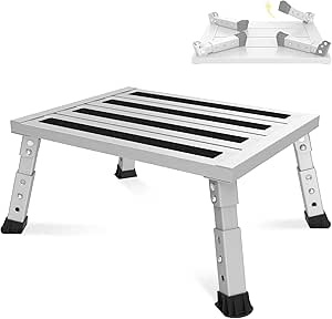 XARILK Folding Adjustable Step Stool for Caravan, Motorhome, SUV ...