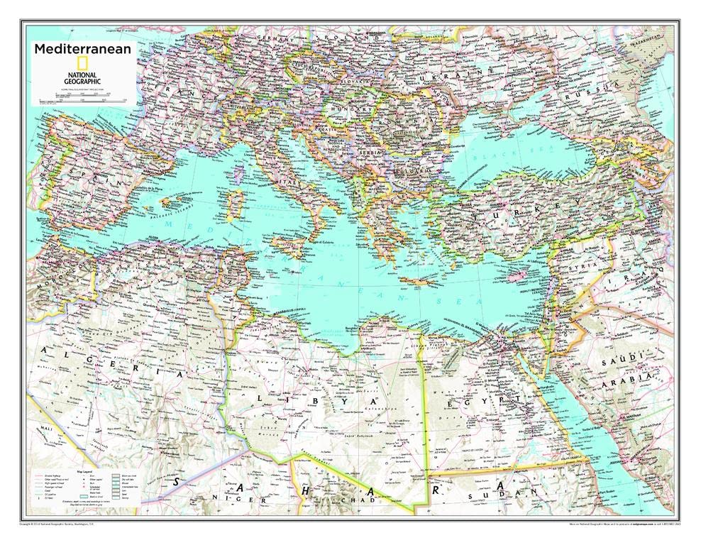 Map Of The Mediterranean Region 5,262 Mediterranean Region Map Stock